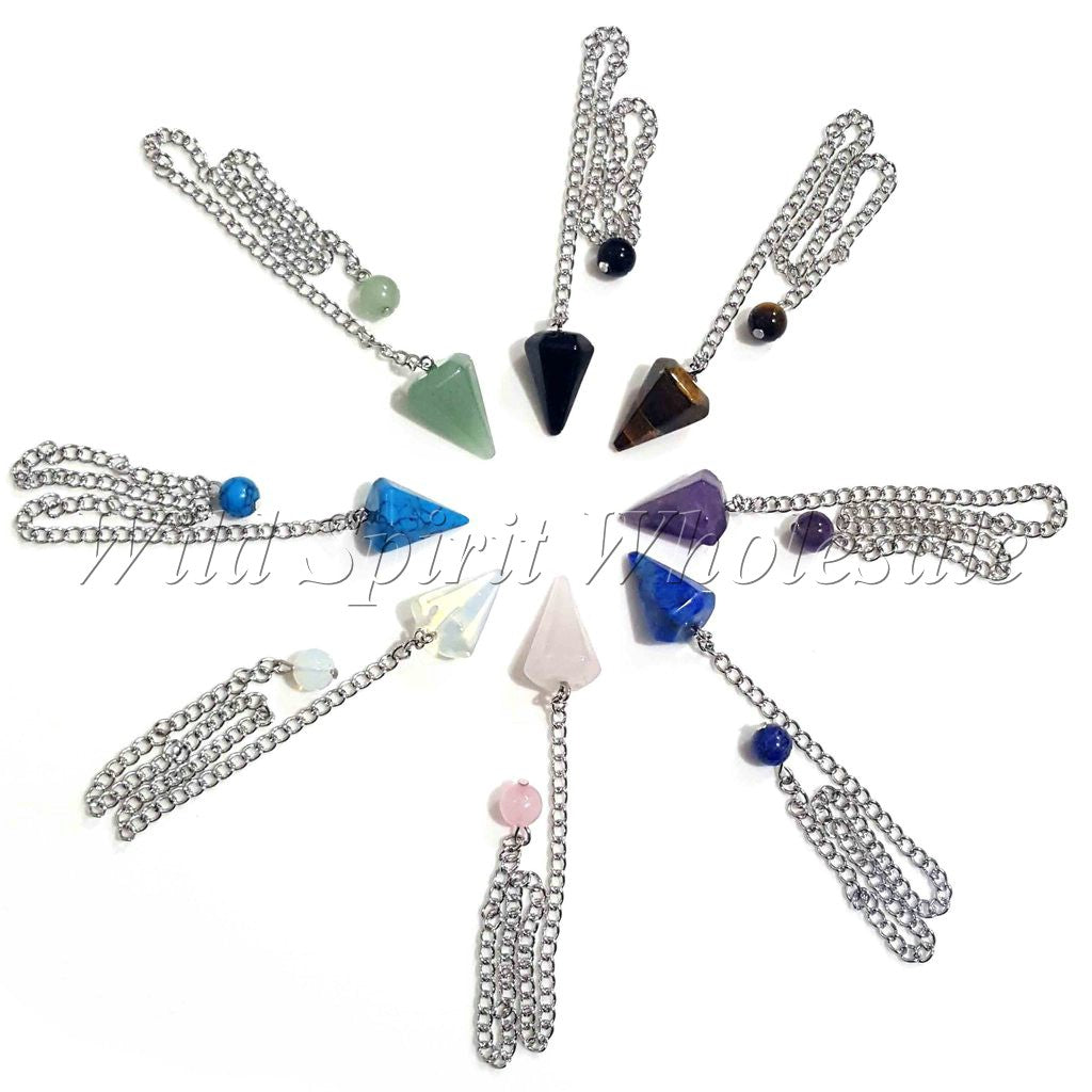 Gemstone Pendulum with Silver Chain – Wild Spirit Wholesale